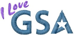 I Love GSA Embroidery Design | EmbroideryDesigns.com