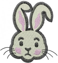 Bunny Face Embroidery Design | EmbroideryDesigns.com