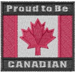Proud Canadian Embroidery Design | EmbroideryDesigns.com