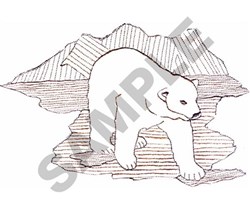 POLAR BEAR OUTLINE Embroidery Design | EmbroideryDesigns.com