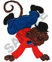 MONKEY HANDSTAND Embroidery Design | EmbroideryDesigns.com