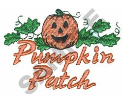 PUMPKIN PATCH Embroidery Design | EmbroideryDesigns.com