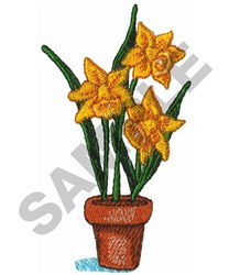 FLOWER POT Embroidery Design | EmbroideryDesigns.com