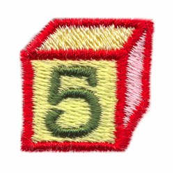 Building Block Number 5 Embroidery Design | EmbroideryDesigns.com