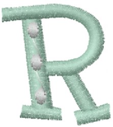Dot Letter R Embroidery Design | EmbroideryDesigns.com