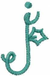 Curly Pumpkin Lower j Embroidery Design | EmbroideryDesigns.com