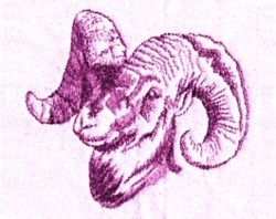 Rams Head Embroidery Design | EmbroideryDesigns.com