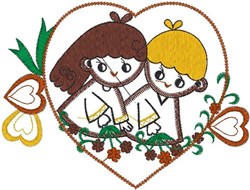 Best Friends Embroidery Design | EmbroideryDesigns.com