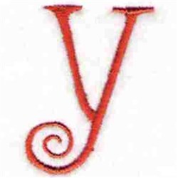 Graceful Letter Y Embroidery Design | EmbroideryDesigns.com
