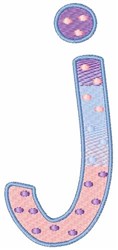Polka Dot Lowercase j Embroidery Design | EmbroideryDesigns.com