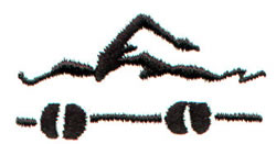 Swimmer Embroidery Design | EmbroideryDesigns.com