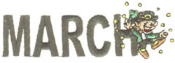 March Embroidery Design | EmbroideryDesigns.com