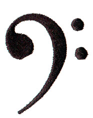 Bass Clef Embroidery Design | EmbroideryDesigns.com