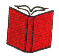 Open Book Embroidery Design | EmbroideryDesigns.com