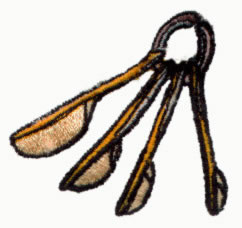 MEASURING SPOONS Embroidery Design | EmbroideryDesigns.com