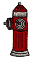 Fire Hydrant (red & white) Embroidery Design | EmbroideryDesigns.com