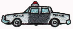 Police Car Embroidery Design | EmbroideryDesigns.com