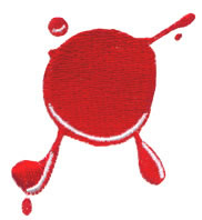 RED PAINT SPLOTCH Embroidery Design | EmbroideryDesigns.com