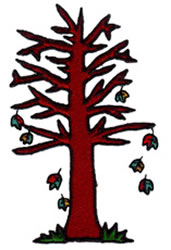 Fall Tree Embroidery Design | EmbroideryDesigns.com