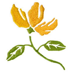 Yellow Flower Embroidery Design | EmbroideryDesigns.com