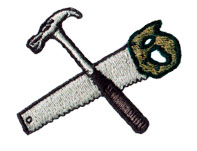 Saw & Hammer Embroidery Design | EmbroideryDesigns.com