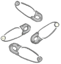 Safety Pin Embroidery Design | EmbroideryDesigns.com