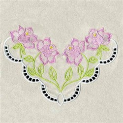 Cutwork Rose Corner Embroidery Design | EmbroideryDesigns.com
