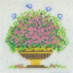 Cross Stitch Bush Embroidery Design | EmbroideryDesigns.com