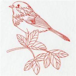 Redwork Bird Embroidery Design | EmbroideryDesigns.com