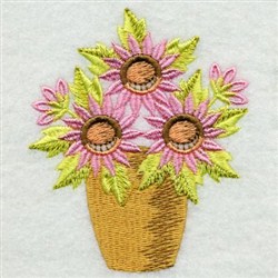 Flower Pot Embroidery Design | EmbroideryDesigns.com