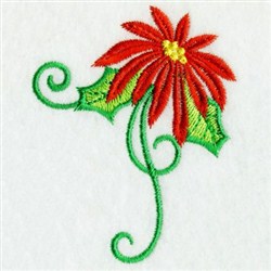 Poinsettia Embroidery Design | EmbroideryDesigns.com