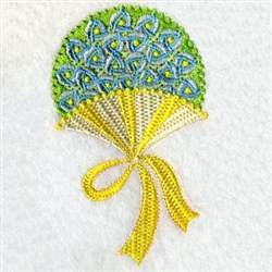 Floral Fan Embroidery Design | EmbroideryDesigns.com
