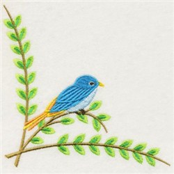 Bird Corner Design Embroidery Design | EmbroideryDesigns.com