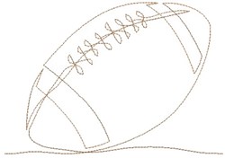 E2E Football Outline Embroidery Design | EmbroideryDesigns.com