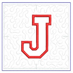 QUILT BLOCK J Embroidery Design | EmbroideryDesigns.com