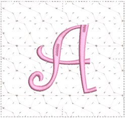 Curly Alphabet Quilt Block A Embroidery Design | EmbroideryDesigns.com