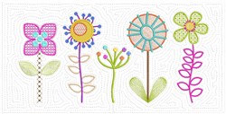Spring Flowers Embroidery Design | EmbroideryDesigns.com