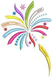 Colorful Fireworks Embroidery Design | EmbroideryDesigns.com