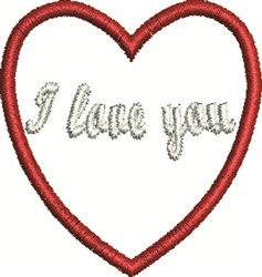 Love You Embroidery Design | EmbroideryDesigns.com