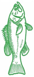 Bass Fish Embroidery Design | EmbroideryDesigns.com
