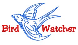 Bird Watcher Embroidery Design | EmbroideryDesigns.com