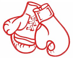 Boxing Gloves Embroidery Design | EmbroideryDesigns.com