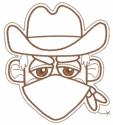 Cowboy Bandit Embroidery Design | EmbroideryDesigns.com