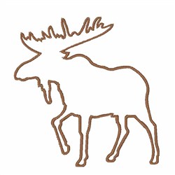 Moose Outline Embroidery Design | EmbroideryDesigns.com
