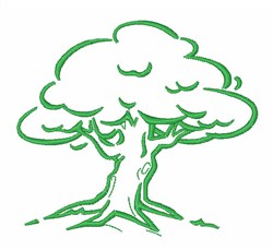 Tree Outline Embroidery Design | EmbroideryDesigns.com