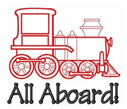 All Aboard! Embroidery Design | EmbroideryDesigns.com