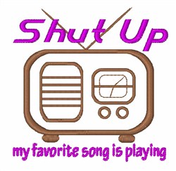 Shut Up Embroidery Design | EmbroideryDesigns.com