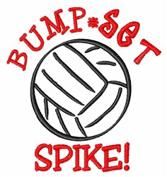 Bump Set Spike Embroidery Design | EmbroideryDesigns.com