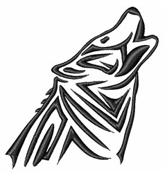 Howling Wolf Embroidery Design | EmbroideryDesigns.com