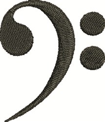Bass Clef Embroidery Design | EmbroideryDesigns.com